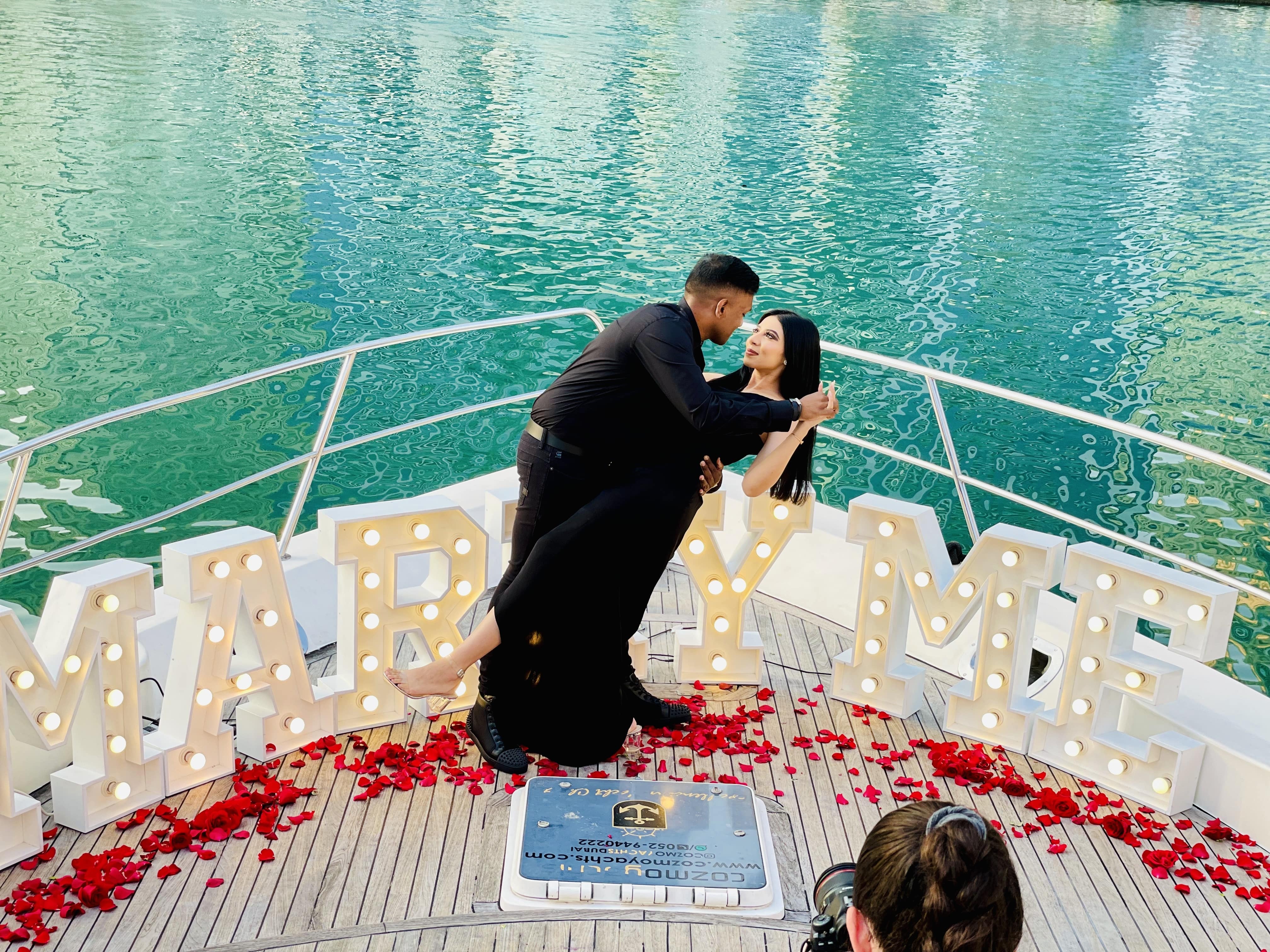 Yacht Proposal in Dubai - Cozmo Yachts